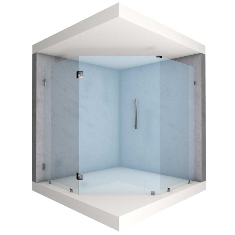 036: Neo-Angle Glass Shower Door